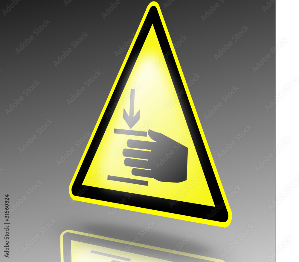 Warnzeichen Handverletzung Stock Vector | Adobe Stock