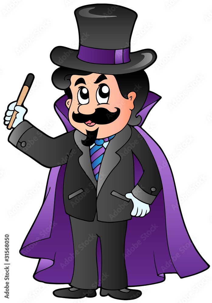 Cartoon magician Stock Vector | Adobe Stock