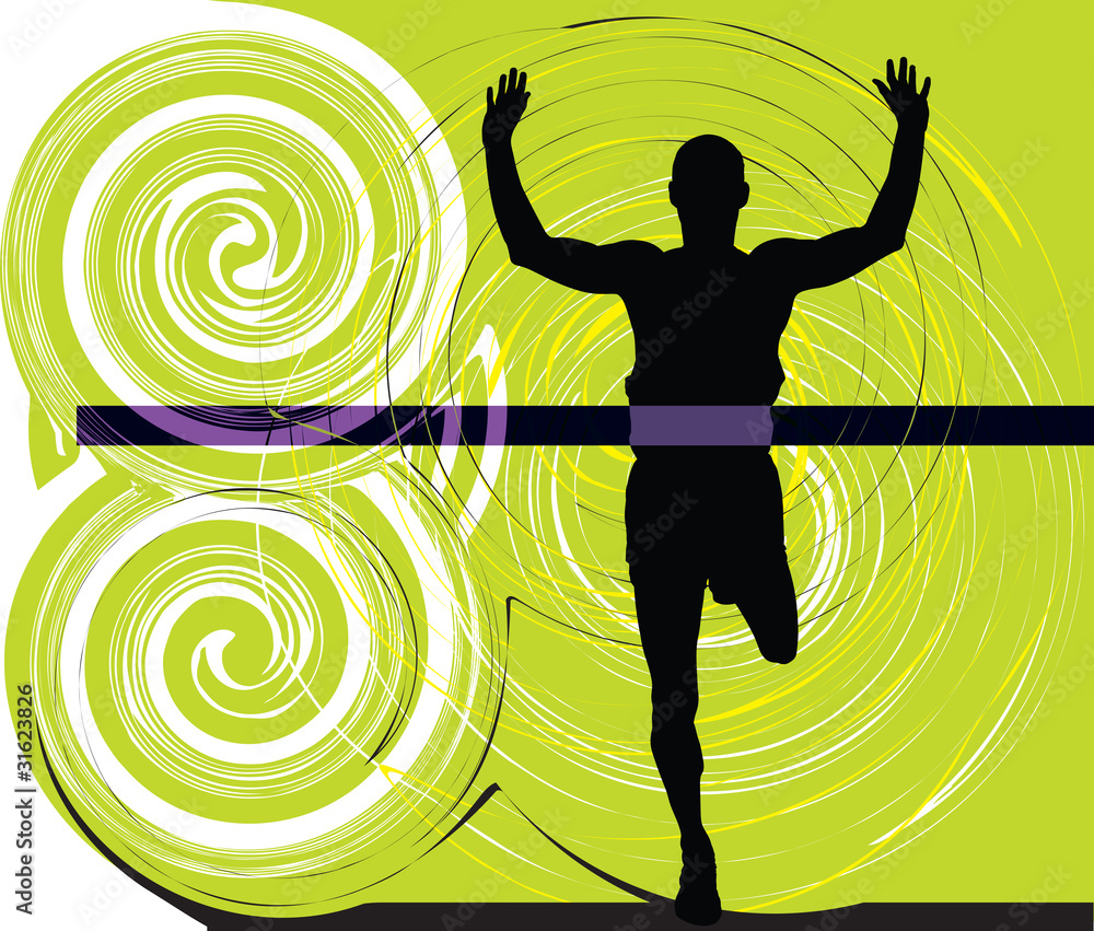 Athlete. Vector illustration Stock Vector | Adobe Stock