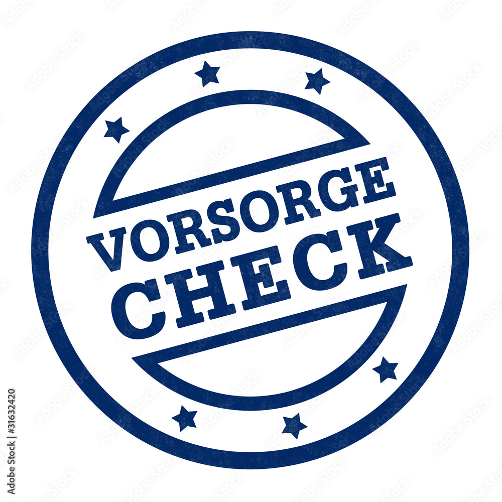 VORSORGE CHECK stempel Stock-Illustration | Adobe Stock