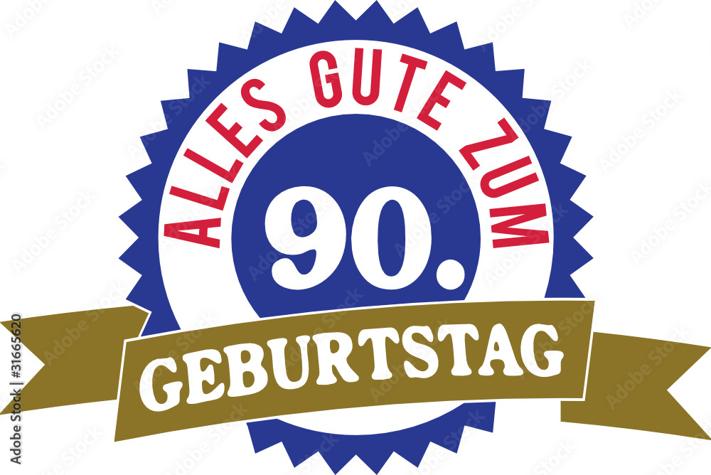 Alles Gute zum 90. Geburtstag Stock Vector | Adobe Stock