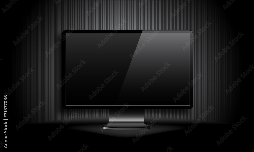 Vector LCD monitor Stock Vector | Adobe Stock
