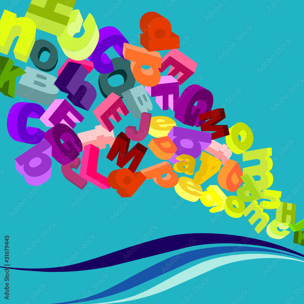 FONDO DE LETRAS vector de Stock | Adobe Stock