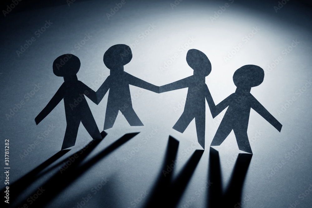 Paper Chain Men Stock Photo | Adobe Stock