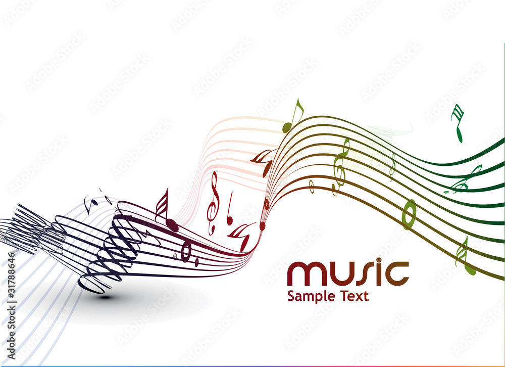 musical notes background Stock Vector | Adobe Stock