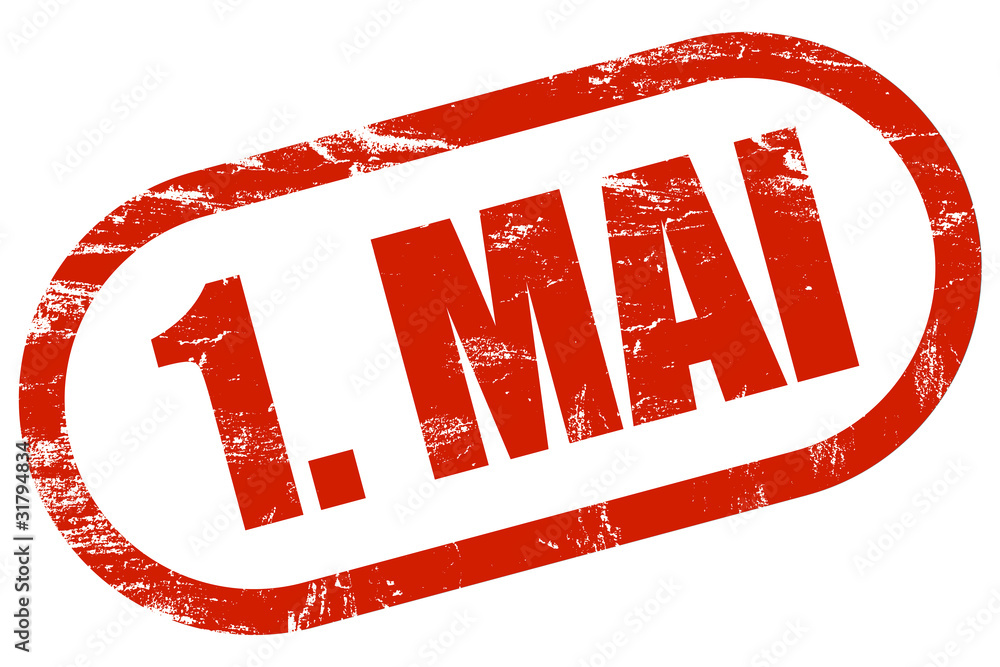 Grunge Stempel rot 1. MAI Stock Illustration | Adobe Stock