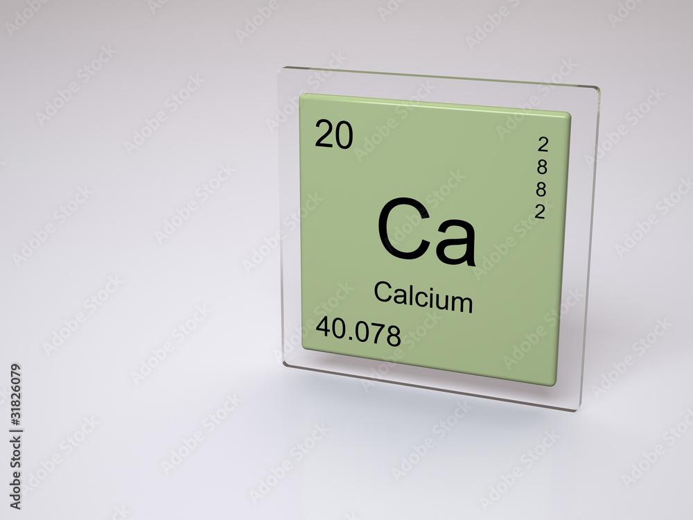 Calcium - symbol Ca - chemical element of the periodic table Stock ...