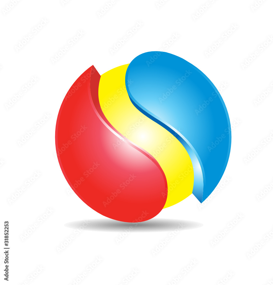 3D Ball logo Stock Vector | Adobe Stock