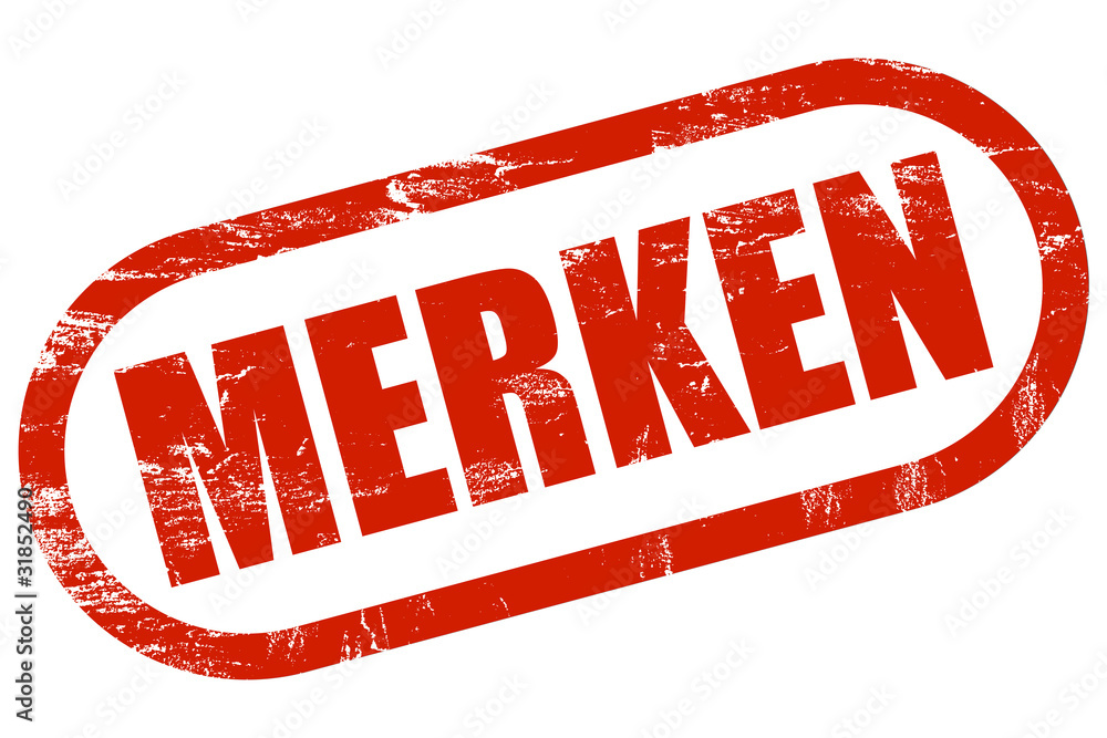 Grunge Stempel rot MERKEN Stock-Illustration | Adobe Stock