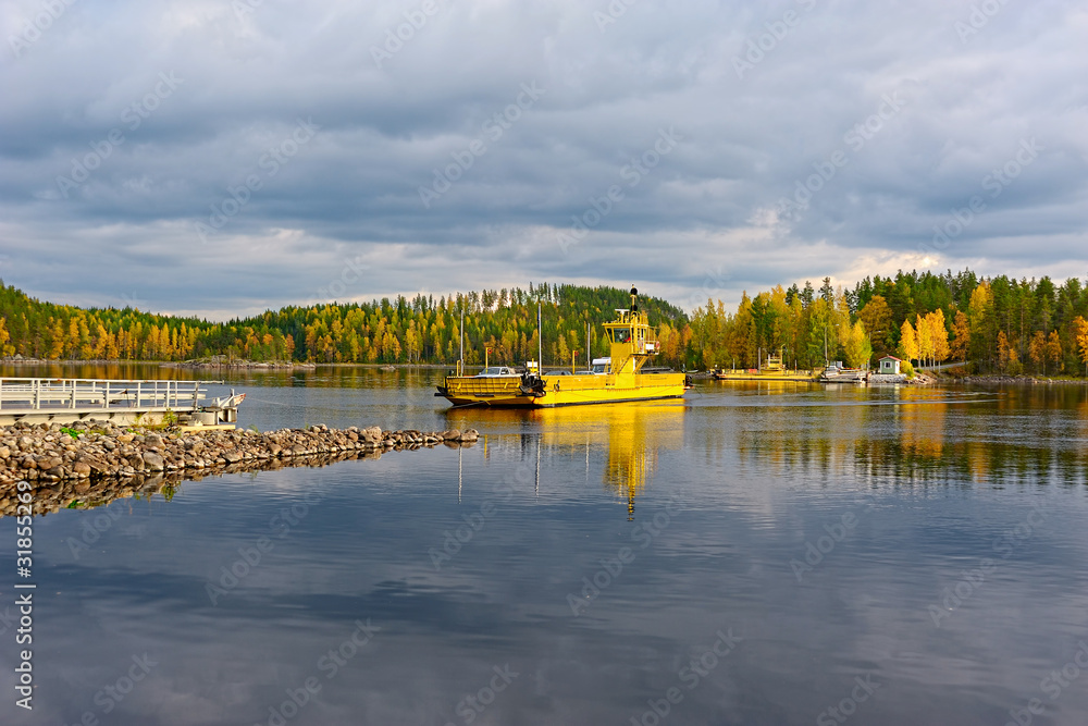 Small cable ferry Stock Photo | Adobe Stock