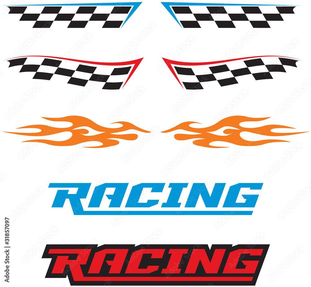 Racing Decal Logo Stock Vector | Adobe Stock
