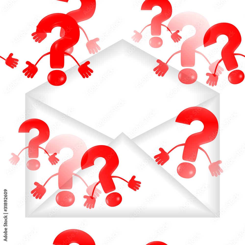 Inhalt und Absender ? Stock Illustration | Adobe Stock