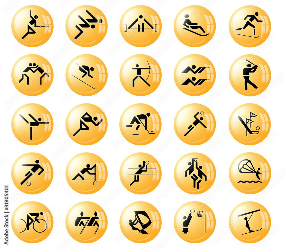 Sports Symbols Stock Illustration | Adobe Stock