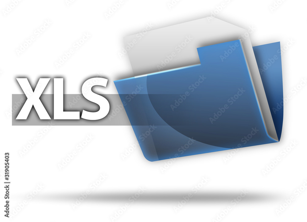 3D Style Folder Icon "XLS" Stock Illustration | Adobe Stock