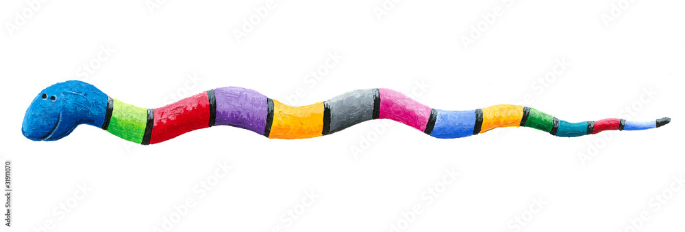 Cute colorful snake Stock Illustration | Adobe Stock