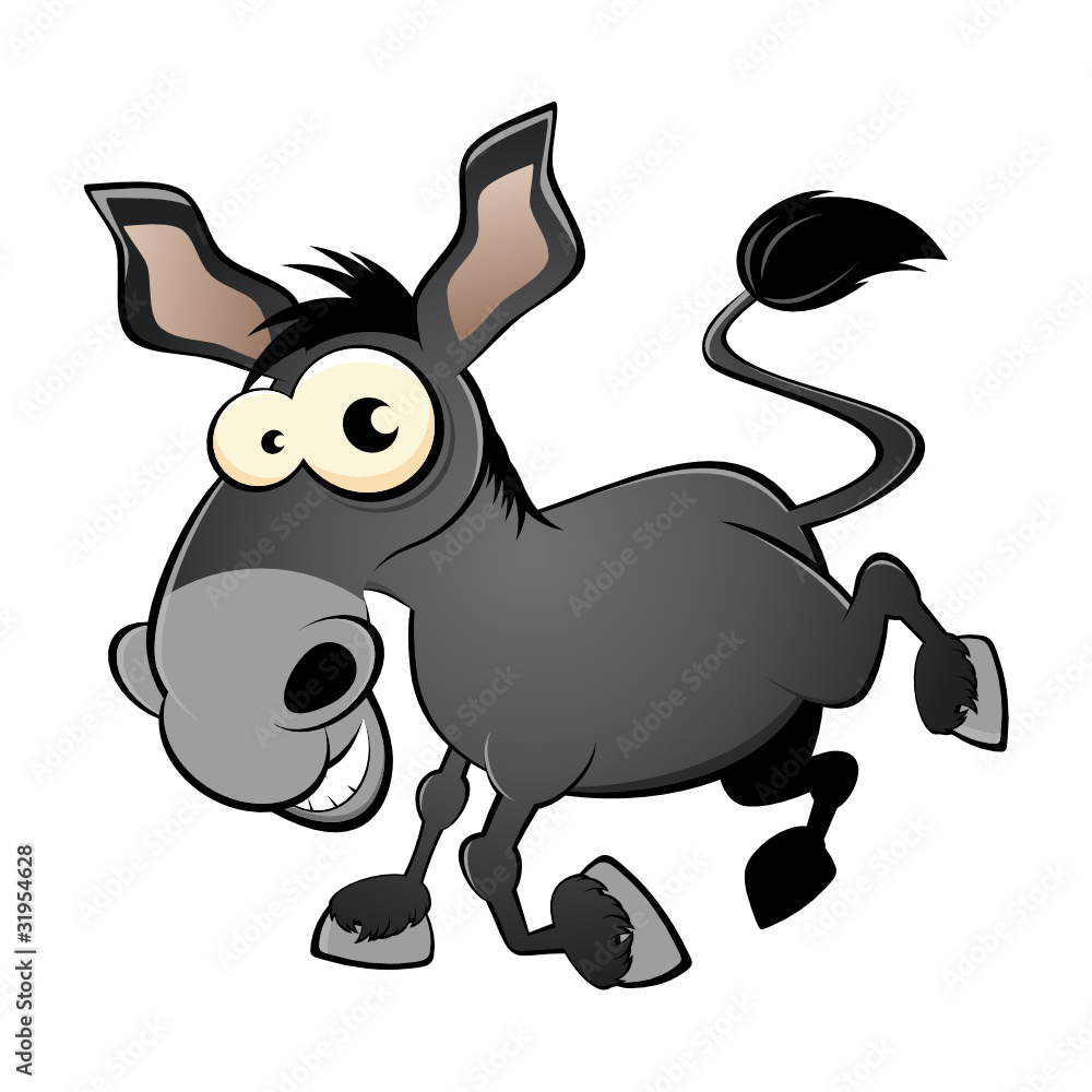 esel cartoon lustig Stock Vector | Adobe Stock