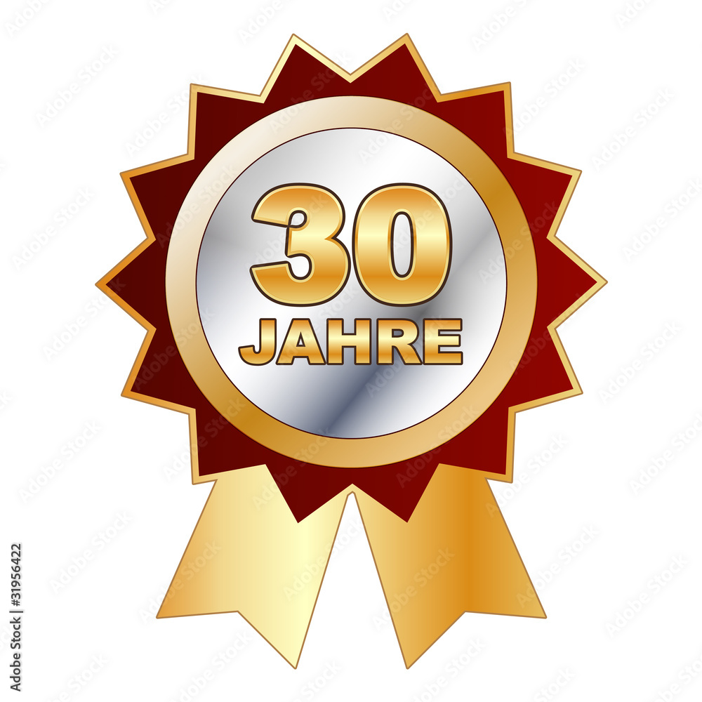 30 Jahre - Schild, Siegel, Aufkleber Stock Vector | Adobe Stock