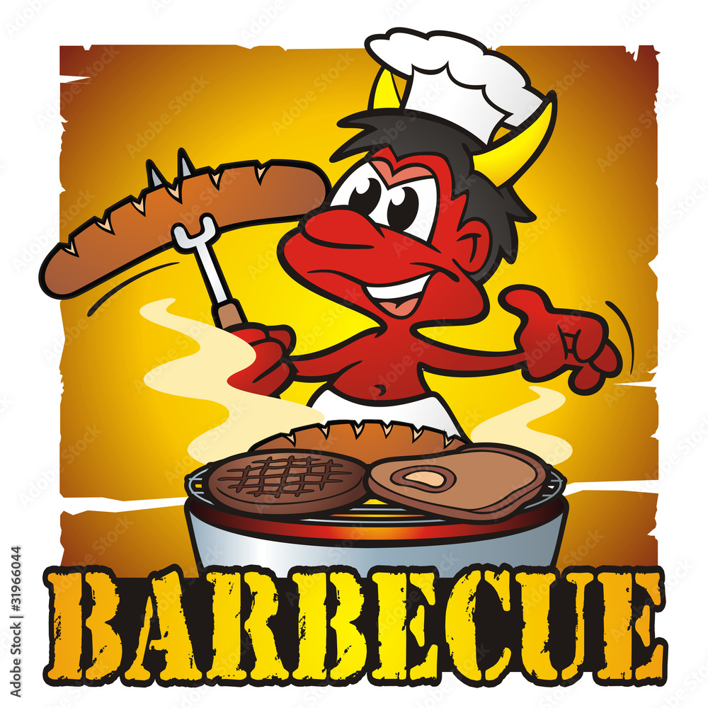 Barbecue Devil Stock-Illustration | Adobe Stock