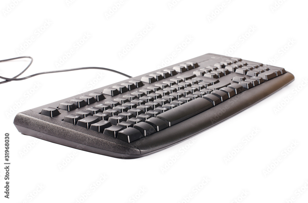 The black computer keyboard isolated Stock Photo | Adobe Stock