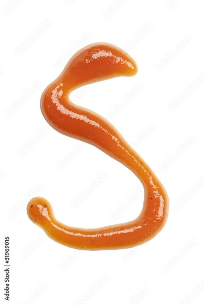 Ketchup abc. Letter S Stock Photo | Adobe Stock