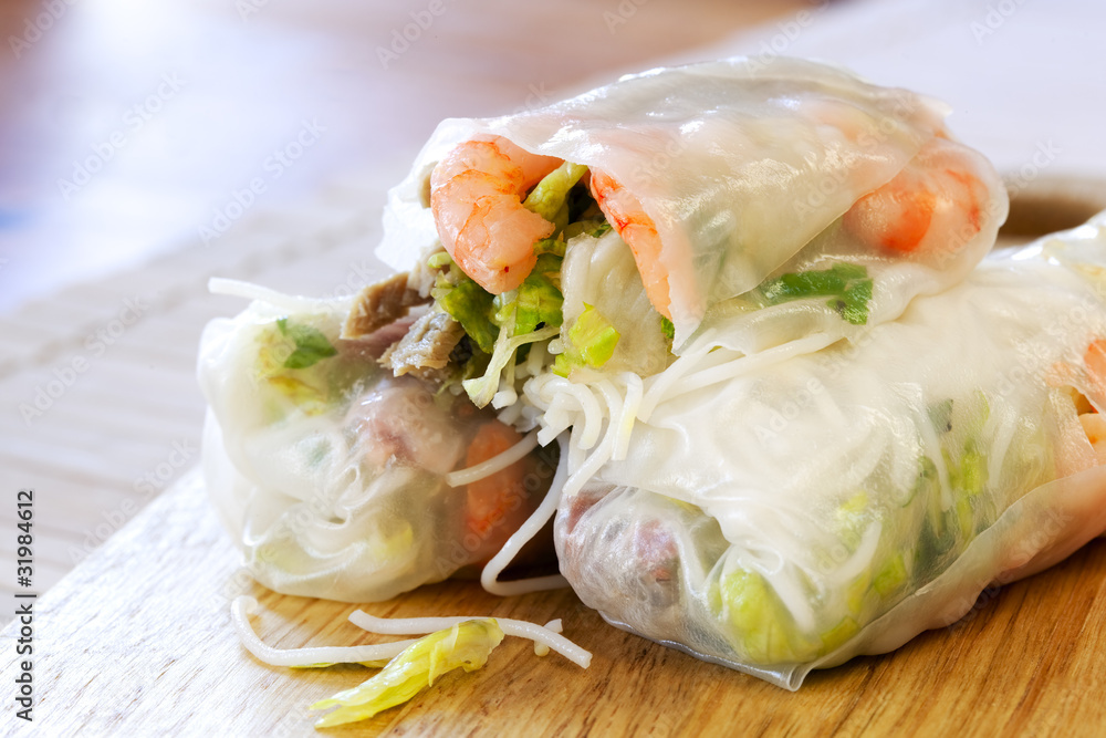Rice Paper Rolls Stock Photo | Adobe Stock