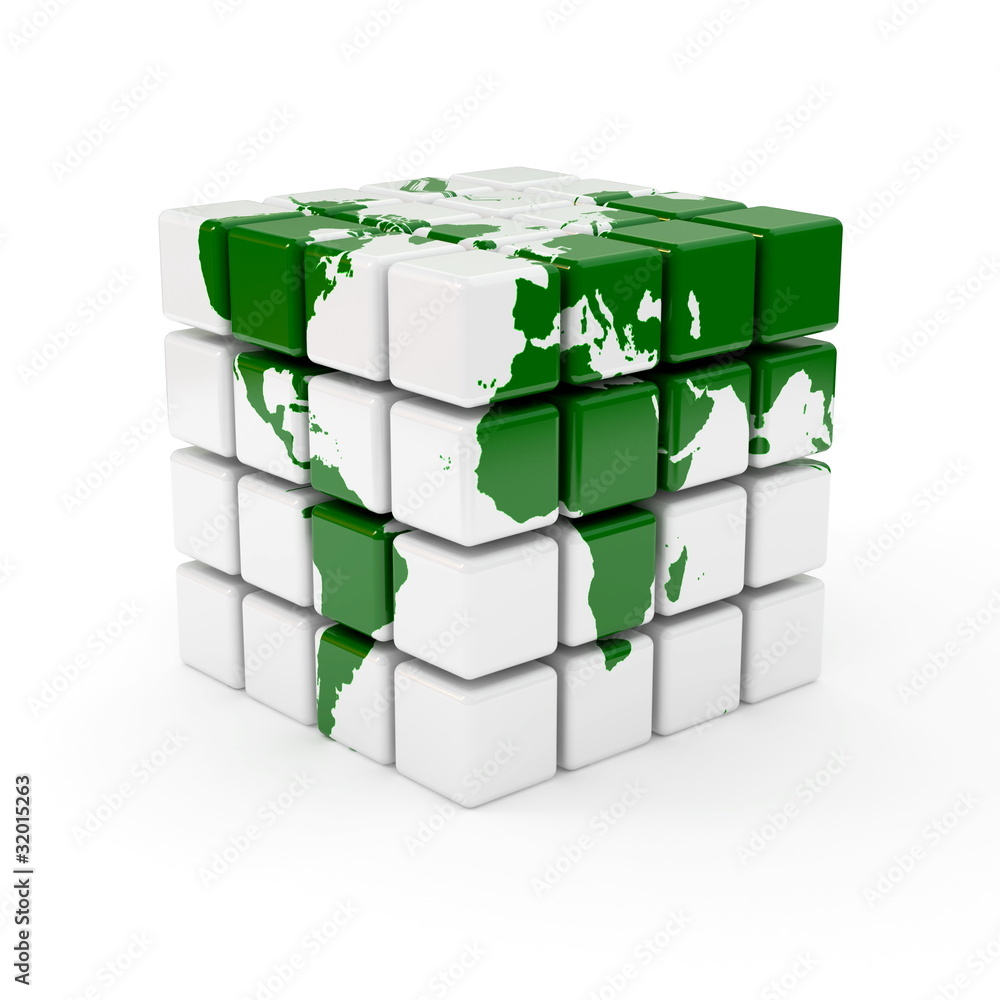Earth Cube Stock Illustration | Adobe Stock