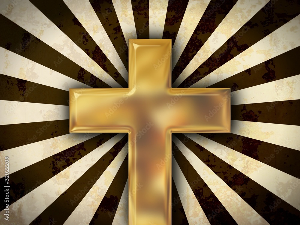 Gold cross Stock Illustration | Adobe Stock