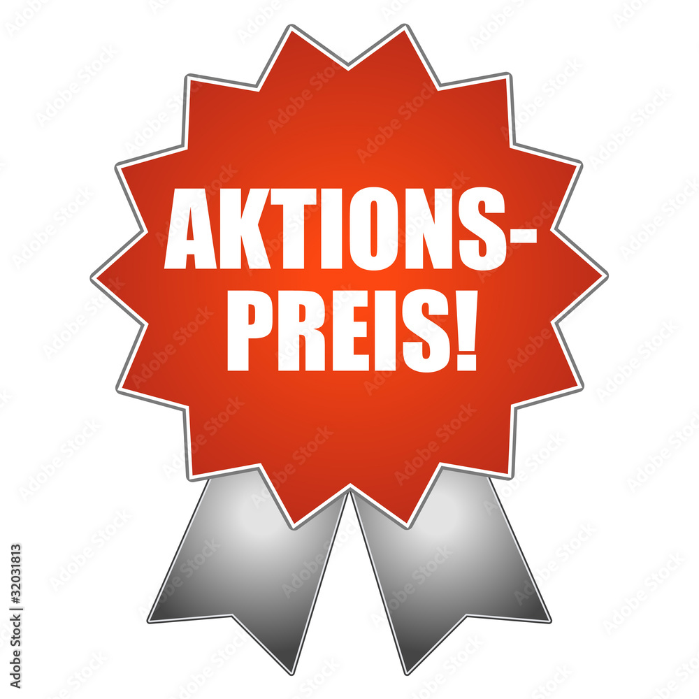 Aktionspreis - Schild, Siegel, Aufkleber Stock-Vektorgrafik | Adobe Stock