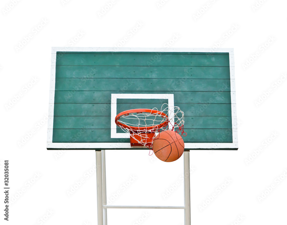 basketball hoop isolated against white background Stock Photo | Adobe Stock