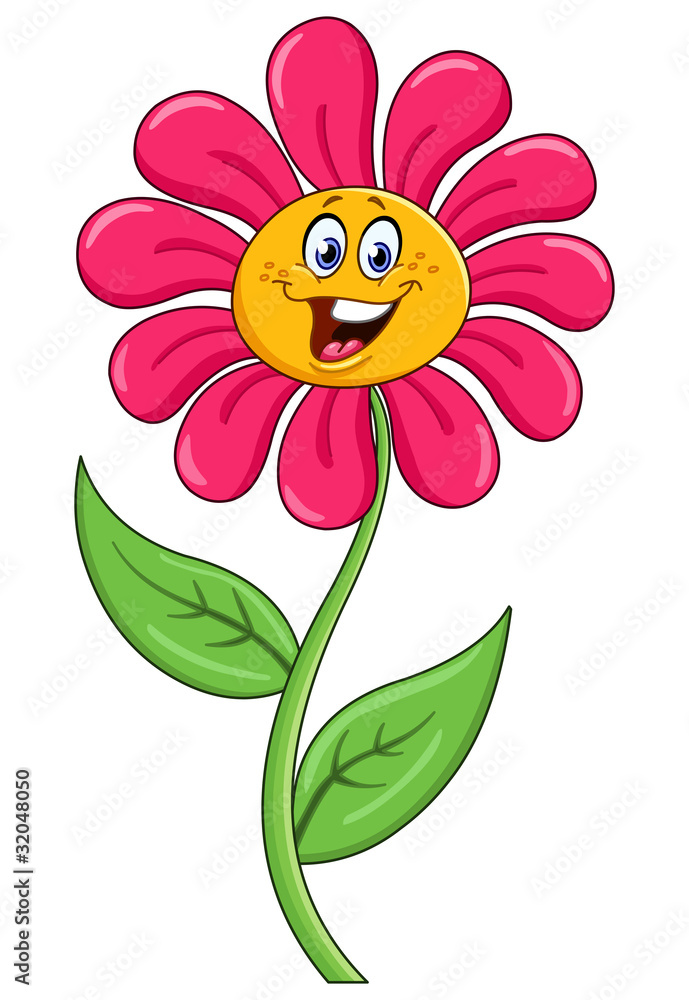 Cartoon flower Stock Vector | Adobe Stock
