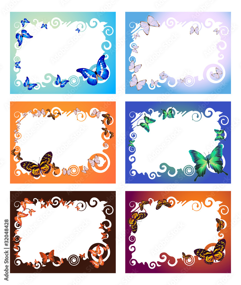 Six frames Stock Vector | Adobe Stock