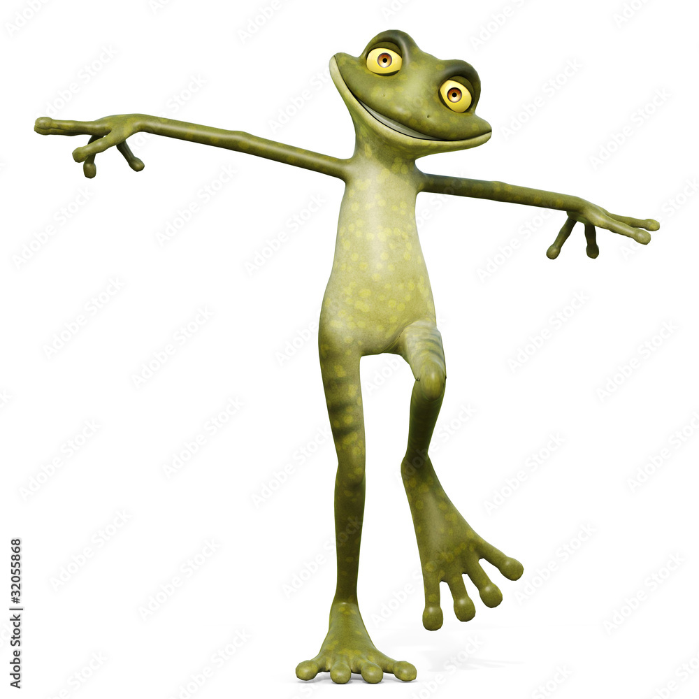 frog cartoon funky walk Stock Illustration | Adobe Stock