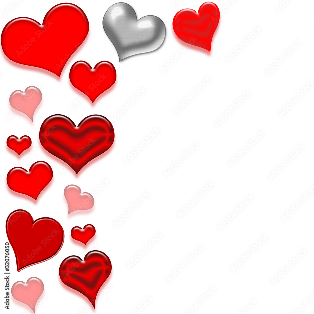 rote Herzen Hintergrund Stock Illustration | Adobe Stock