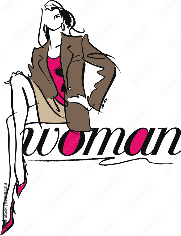Fashion design woman. Vector illustration Stock Vector | Adobe Stock