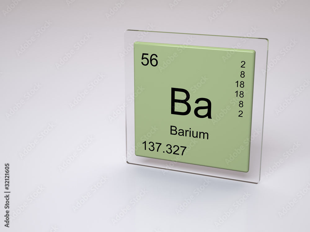 Barium - symbol Ba - chemical element of the periodic table Stock ...