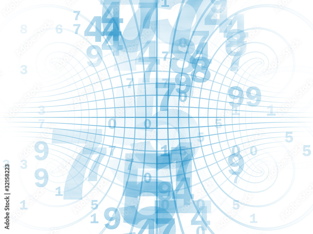 Numbers on Grid Stock Illustration | Adobe Stock