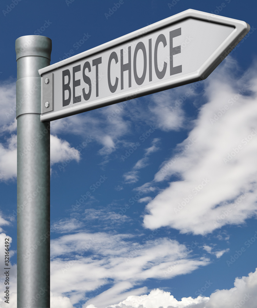 best choice road sign Stock Photo | Adobe Stock