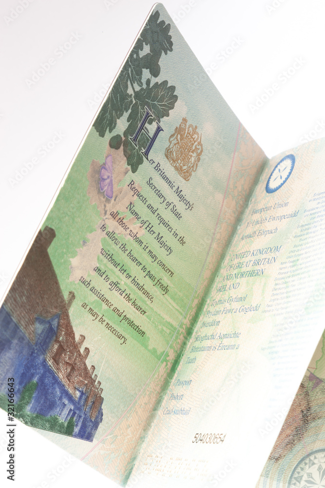 Introduction text in a British Passport Stock Photo | Adobe Stock
