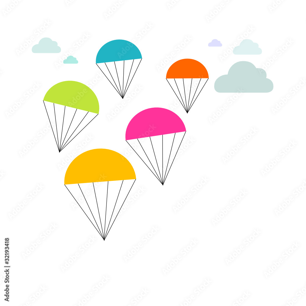 paracaidas vector de Stock | Adobe Stock