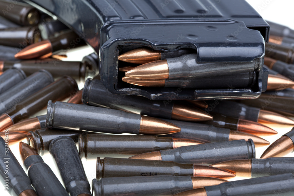 AK 47 ammo with mag Stock Photo | Adobe Stock