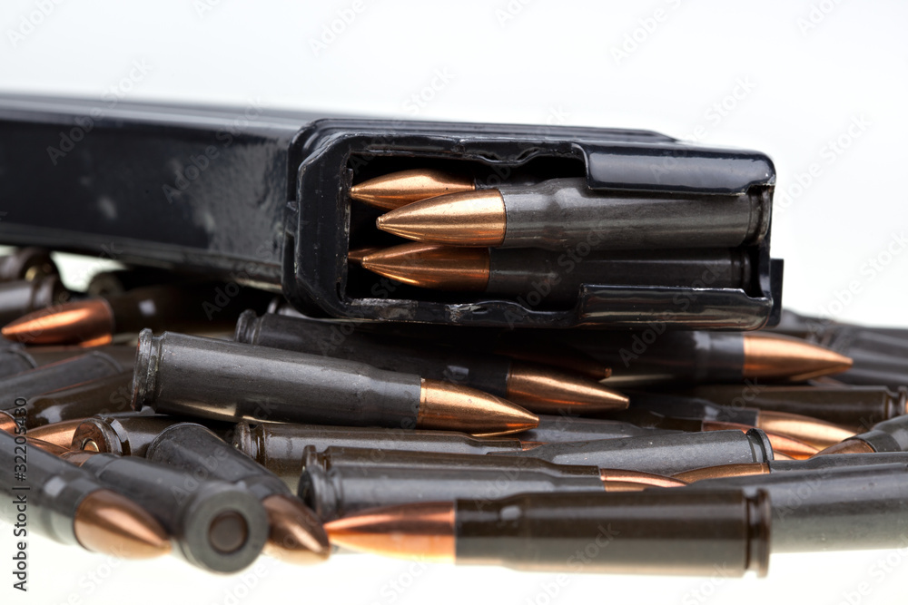 AK 47 ammo with mag Stock Photo | Adobe Stock