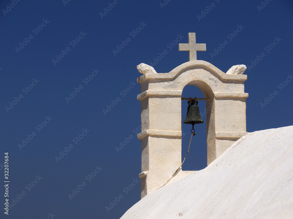 Greek Church Bell Tower Stock Photo | Adobe Stock