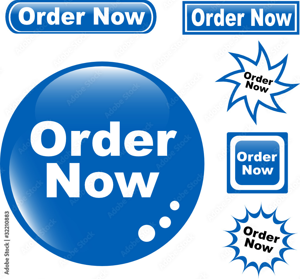 button ORDER NOW glossy icons set Stock Vector | Adobe Stock
