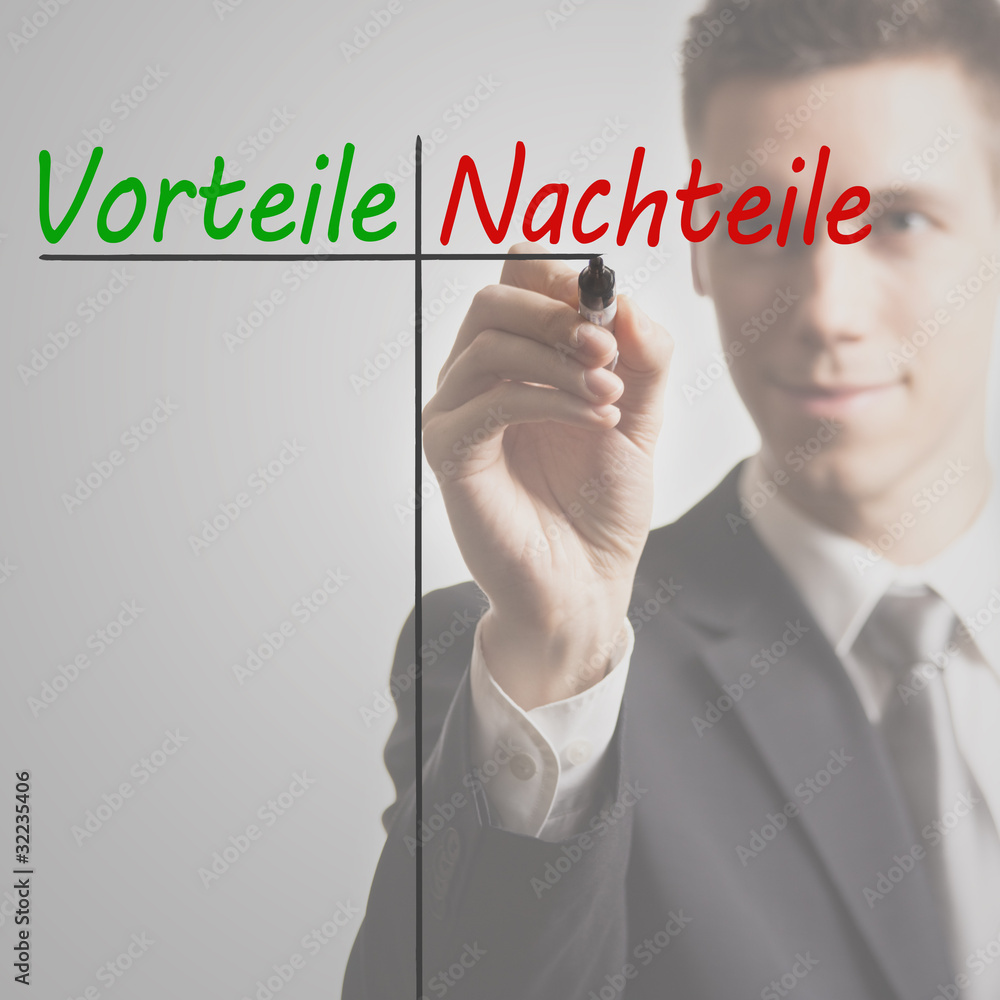 Vor- und Nachteile Stock-Foto | Adobe Stock