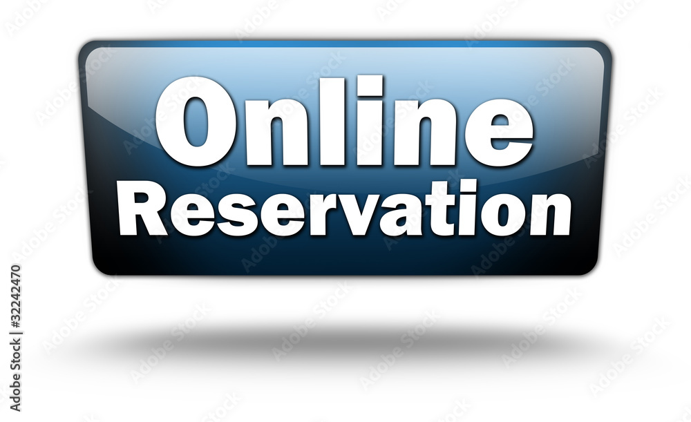 Glossy Banner "Online Reservation" Stock Illustration | Adobe Stock