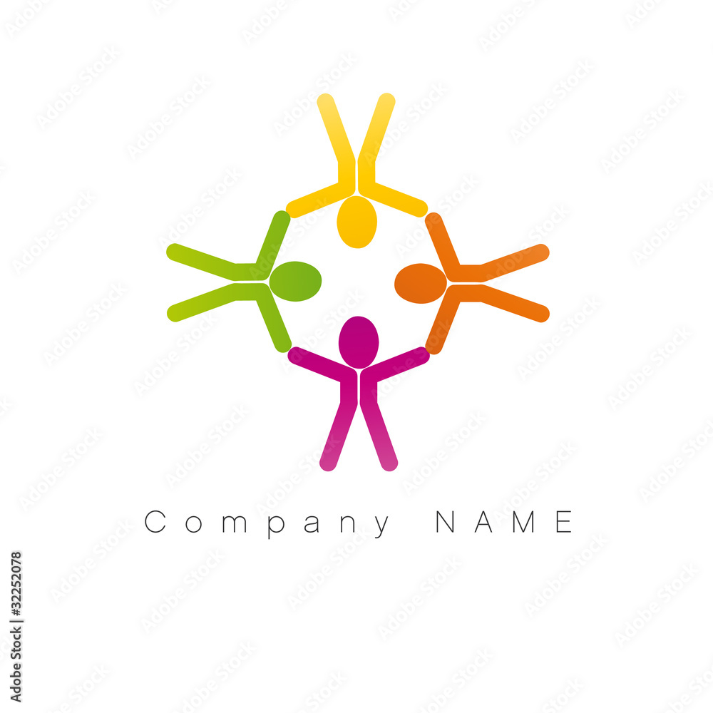 logo ronde de personnage Stock Vector | Adobe Stock