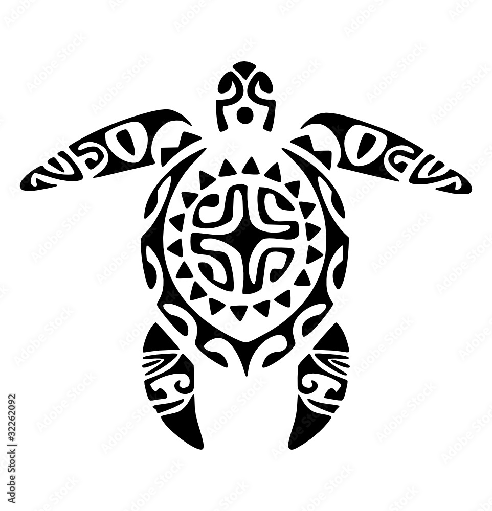 maori turtle Stock-Vektorgrafik | Adobe Stock