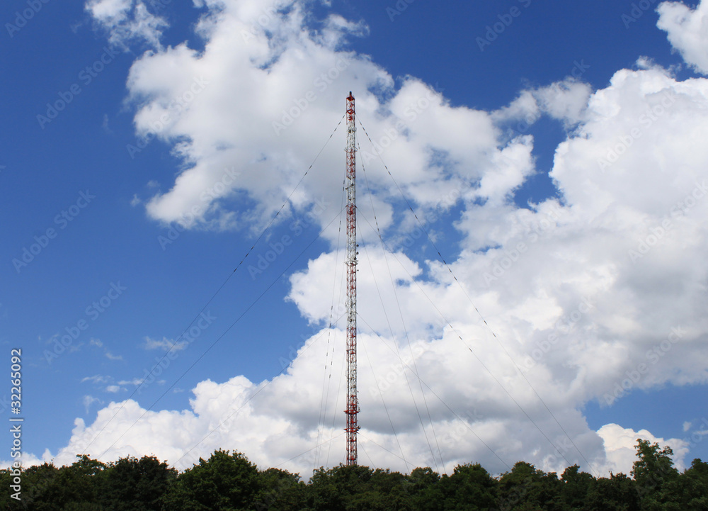 Regional radio transmitter antenna tower Stock Photo | Adobe Stock