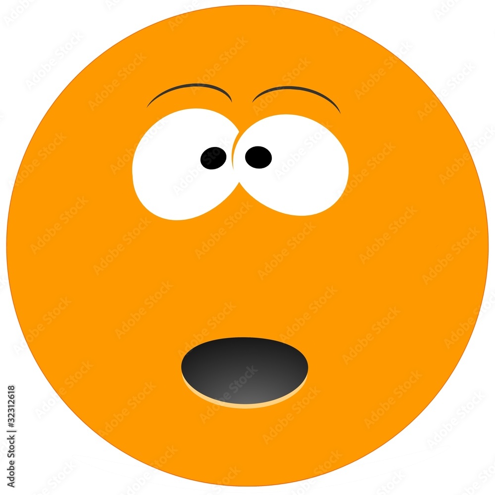 Smiley orange : Etonner Stock Illustration | Adobe Stock