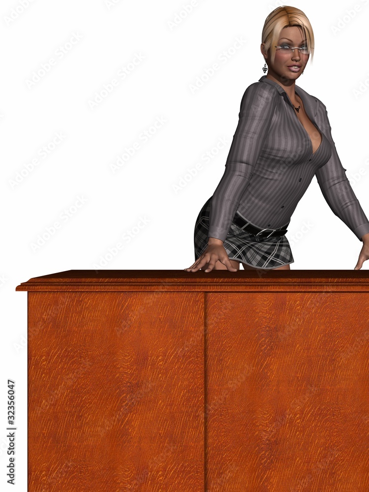 Sexy Sekretärin Stock Illustration Adobe Stock